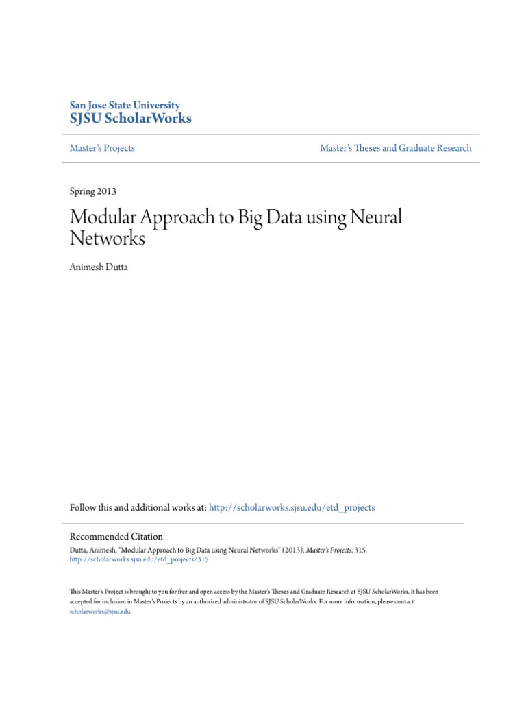 Modular Big Data Neural Networks Project | PDF | Artificial Neural ...