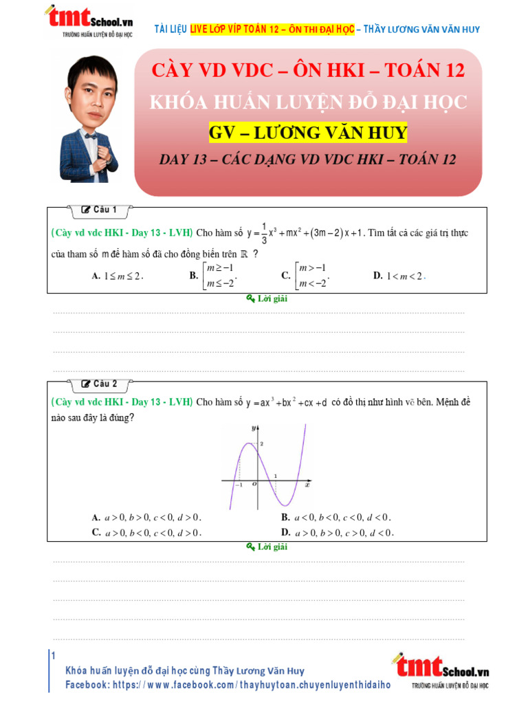(LVH) - Ôn VD VDC Hki - L12 - Day 13 - Chinh PH C 9+ Toán | PDF