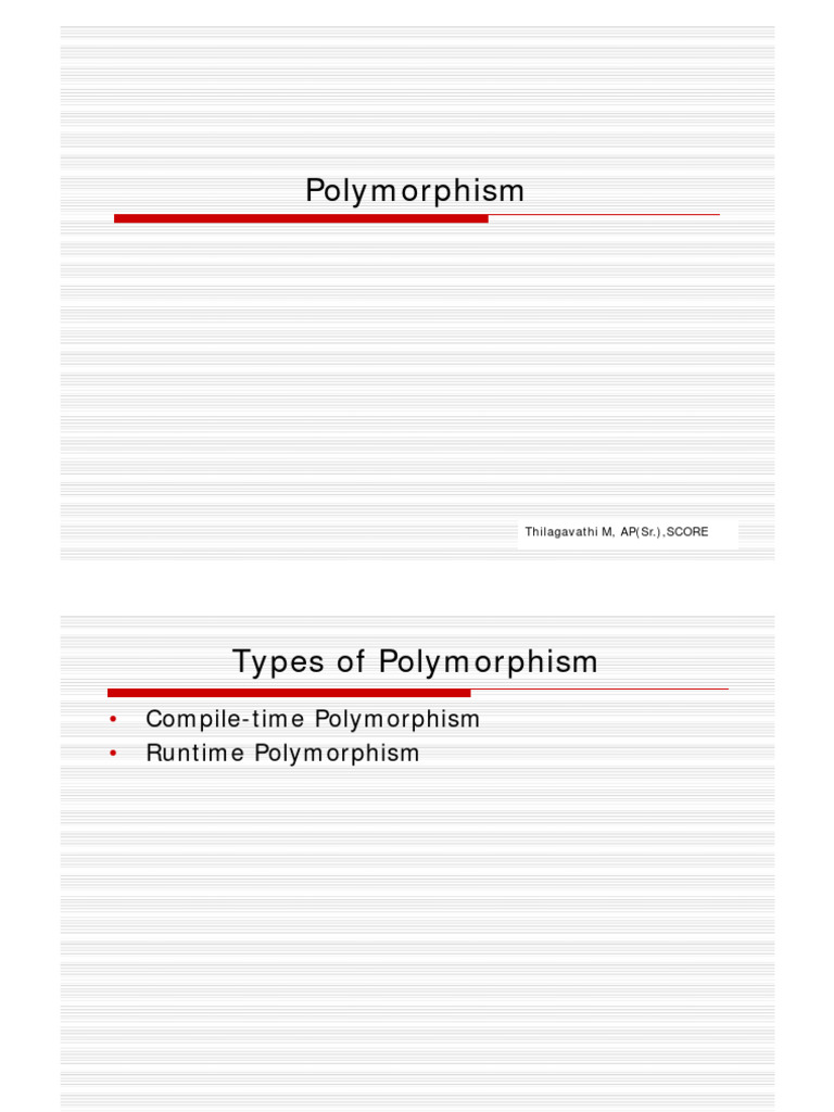 Module 4 - Polymorphism | PDF | Method (Computer Programming ... Module 4 - Polymorphism | PDF | Method (Computer Programming ...