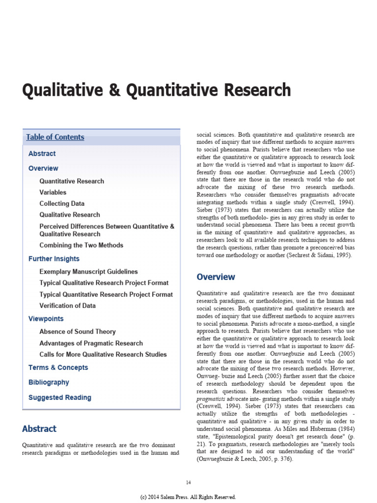 Qualitative Quantitative Research-T-Smith | PDF | Methodology ...