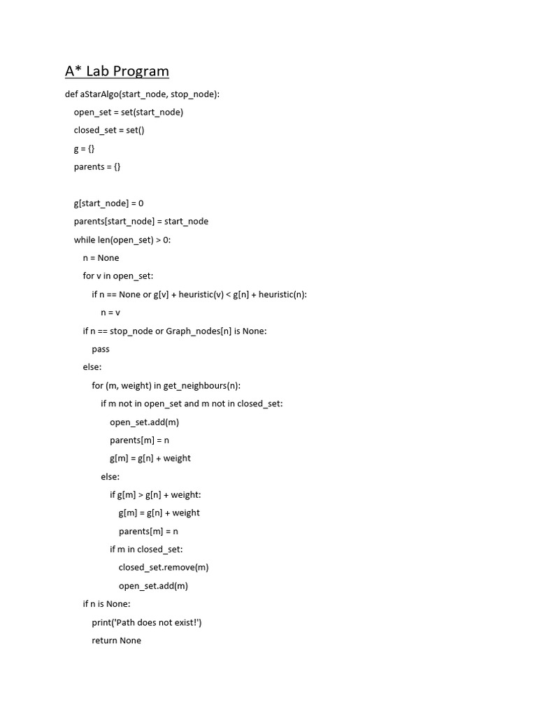 Ai Lab Programs | PDF | Computational Problems | Theoretical Computer Science