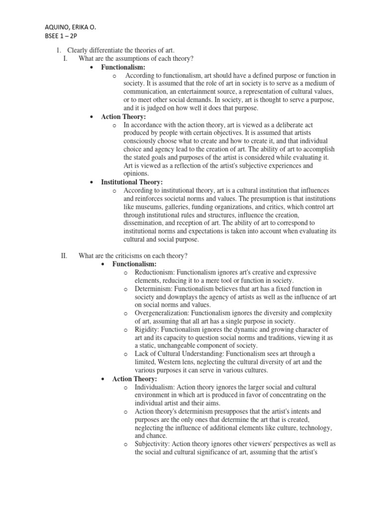 Aquino Art Appreciation Lecture 4 | PDF | Institution | Experience