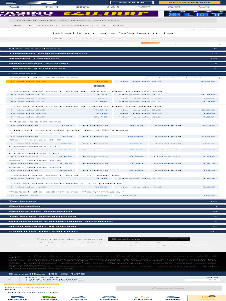 ¿Cómo Apostar en Línea Con Rushbet - Co Colombia B 4 | PDF