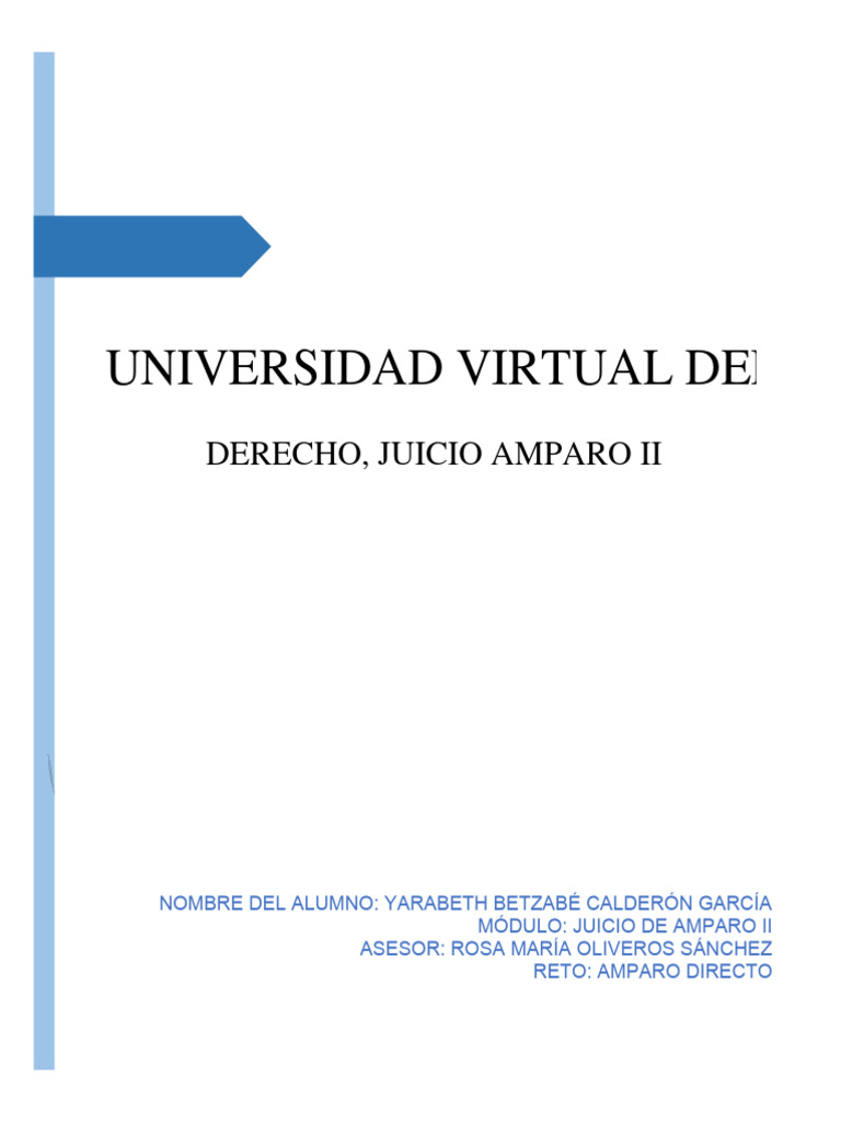 Demanda de Amparo Directo Penal | PDF | Sentencia (ley) | Violación
