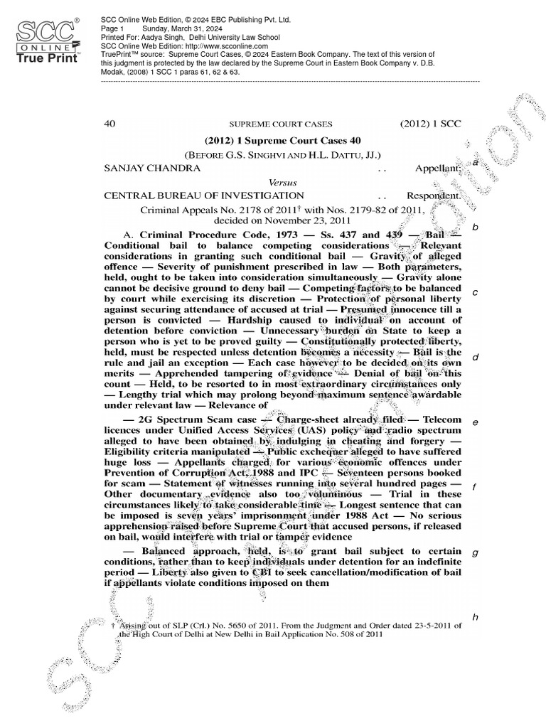 TP 2012 1 SCC 40 65 A5 N 20240331 045551 1 26 | PDF | Supreme Court Of ...