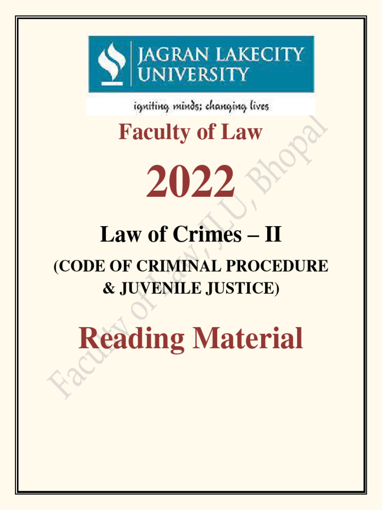 Code of Criminal Procedure - Notes - Surbhi Wadhwa | Download Free PDF ...