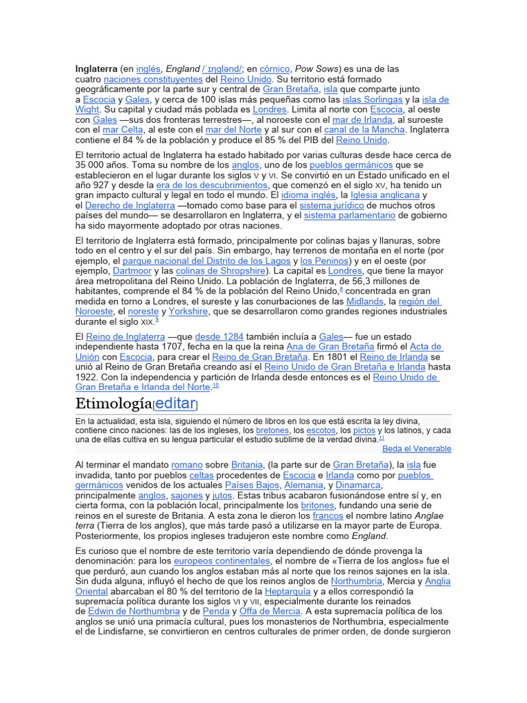 Inglaterra | PDF | Inglaterra | Anglosajones
