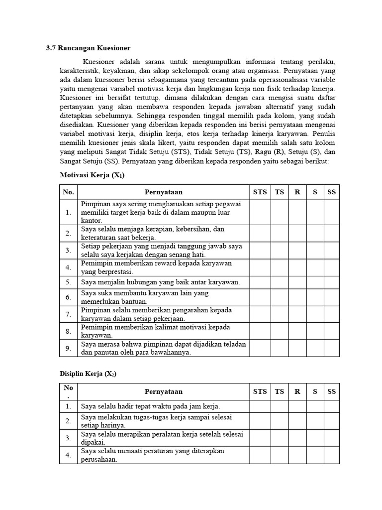 Kintan - Rancangan Kuesioner | PDF | Karier & Perkembangan