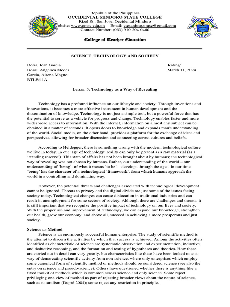 STS Project | PDF | Experiment | Scientific Method