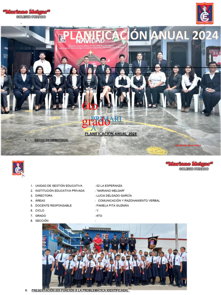 Planificacion Anual - 6to (Primaria) | PDF | Aprendizaje | Enseñando