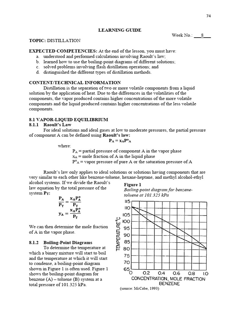 CHT323A_Distillation | PDF | Distillation | Physical Chemistry