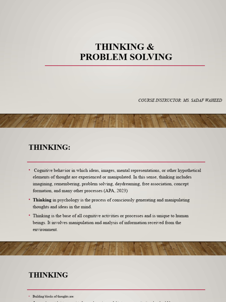 Thinking | PDF | Thought | Concept