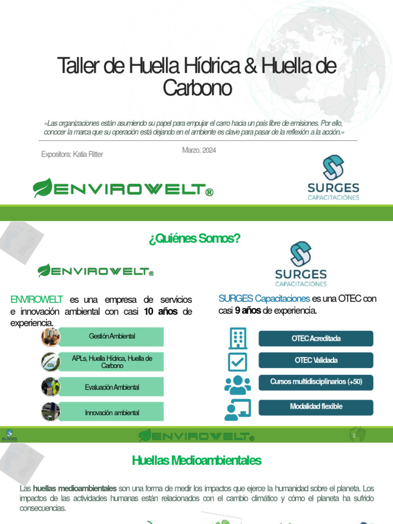 Presentación Taller HH&HC | PDF | Refrigerador | Huella de carbono