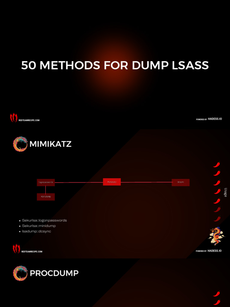 Methods For Dump LSASS | PDF | Component Object Model | Operating System Families