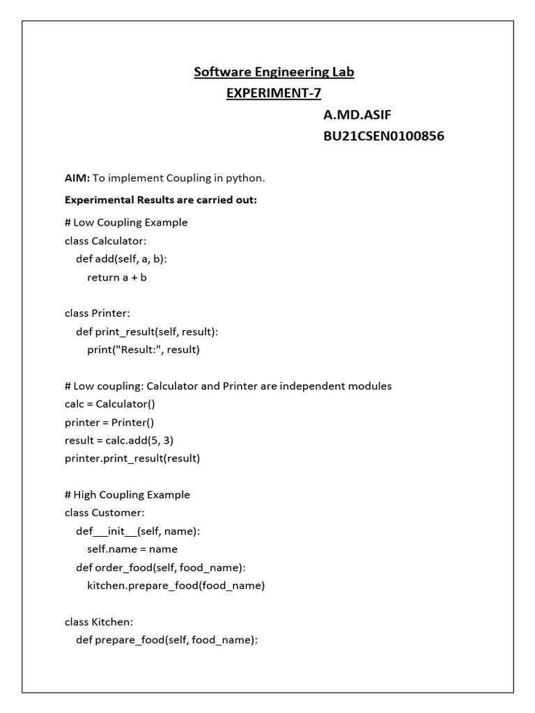 Python Coupling Examples | PDF | Business