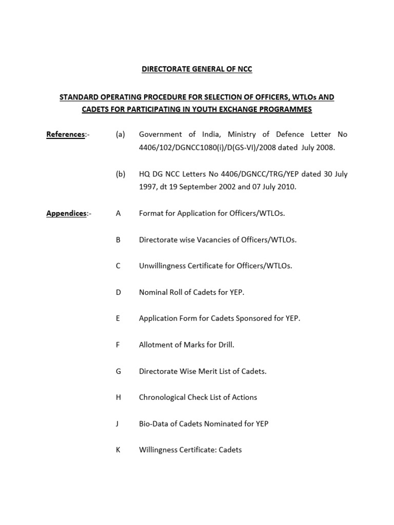 Directorate General of NCC | PDF