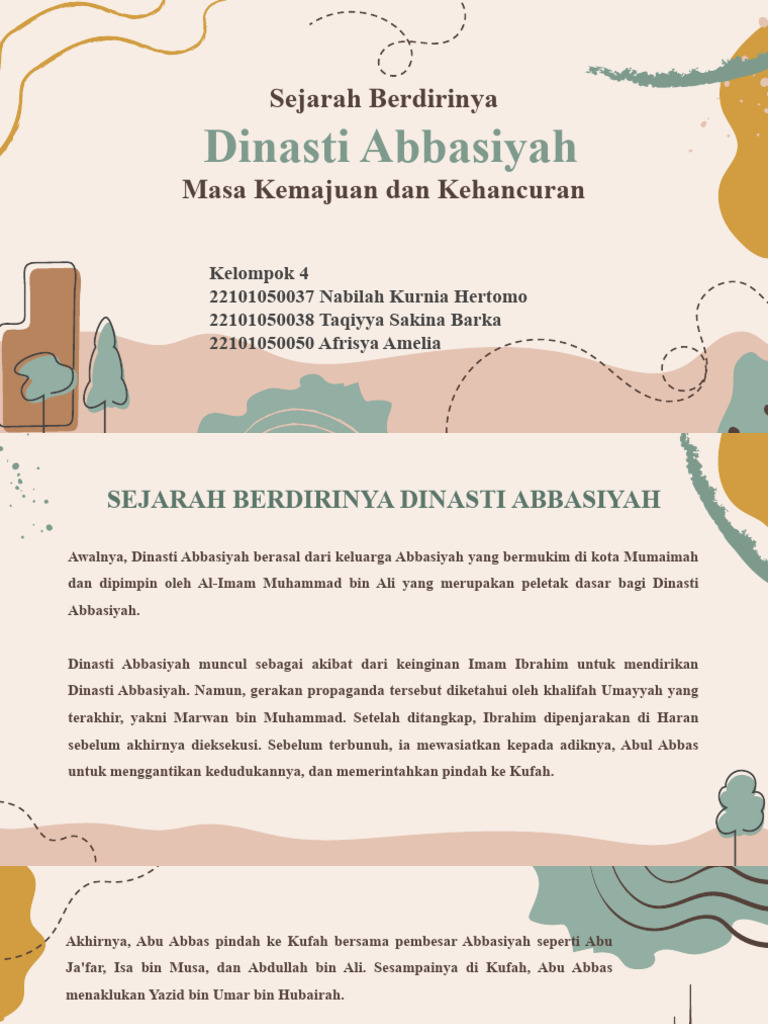 Sejarah Dinasti Abbasiyah dan Khalifahnya | PDF