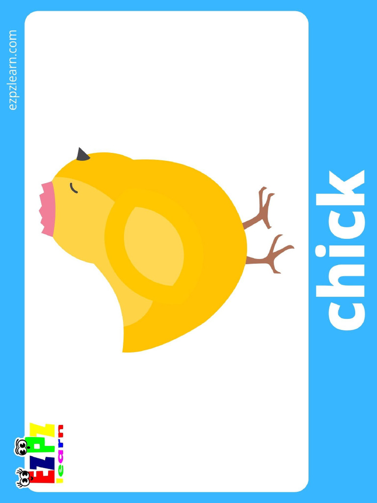 Farm Animals Flashcards With Words Includes Pig Cow Chicken Horse ...