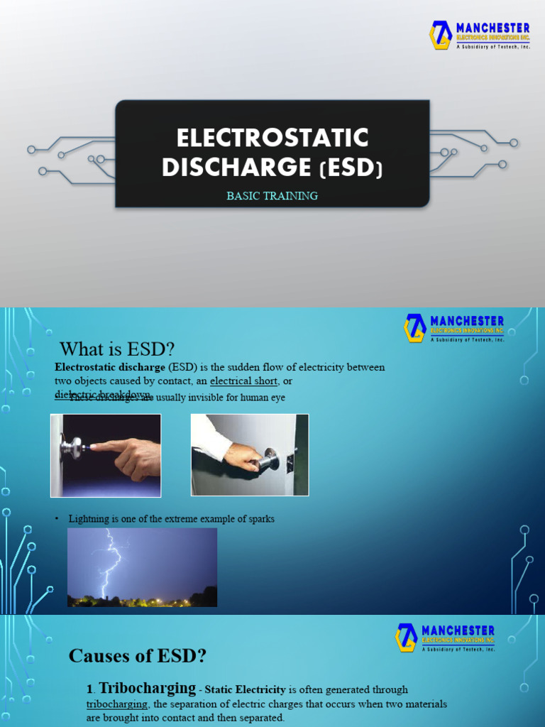 ELECTROSTATIC DICHARGE (Esd) | PDF | Electrostatic Discharge | Electricity