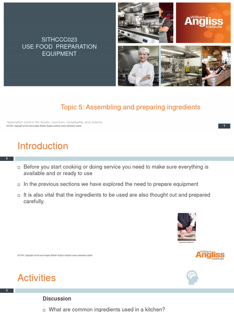 Topic 5 - Assembling and Preparing Ingredients | PDF | Legume | Fruit