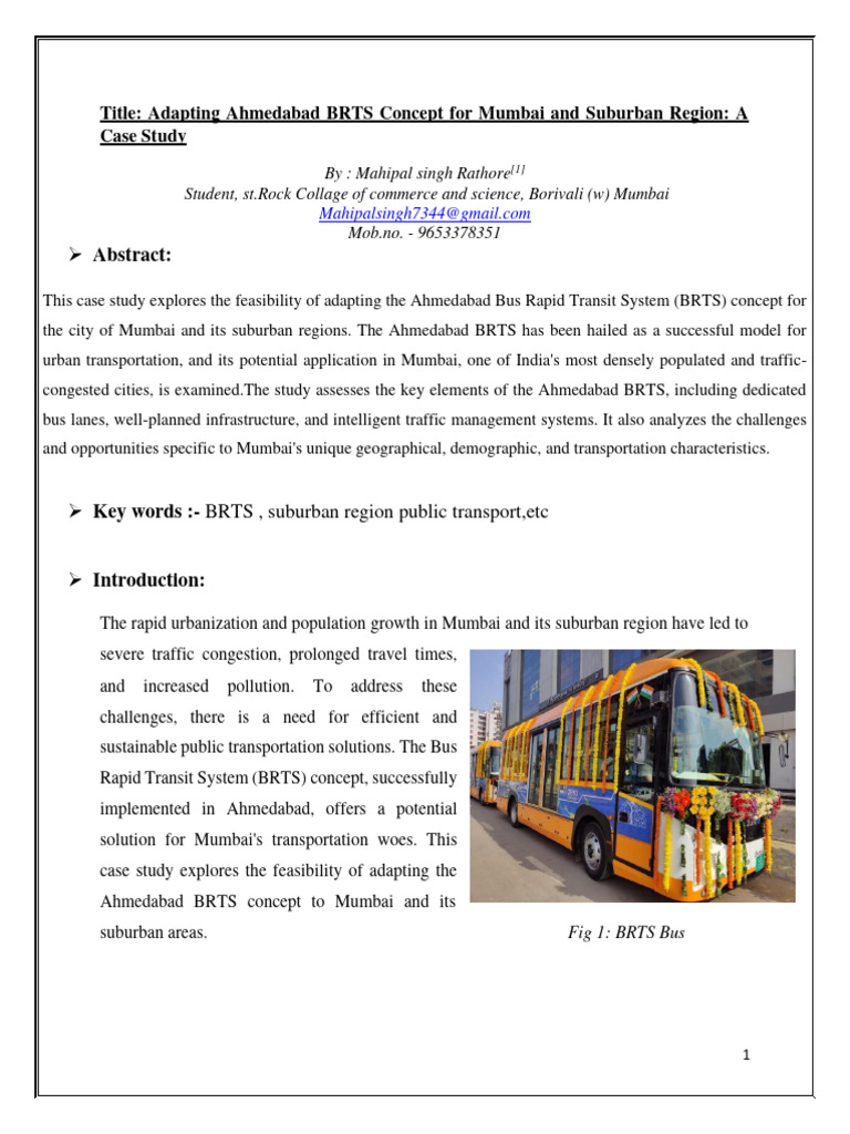 Brts Review 22 (1) | PDF | Transport | Public Transport