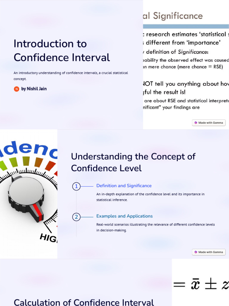 Introduction To Confidence Interval | PDF | Statistics | Confidence ...