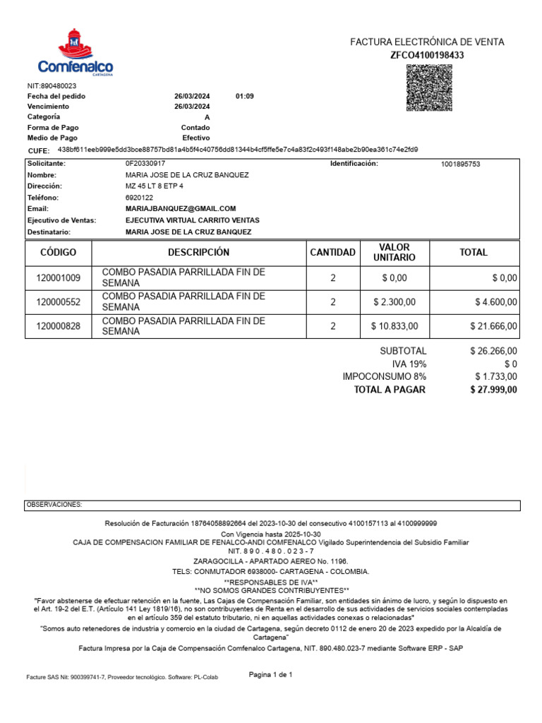 Factura Electrónica NIT 890480023 | PDF