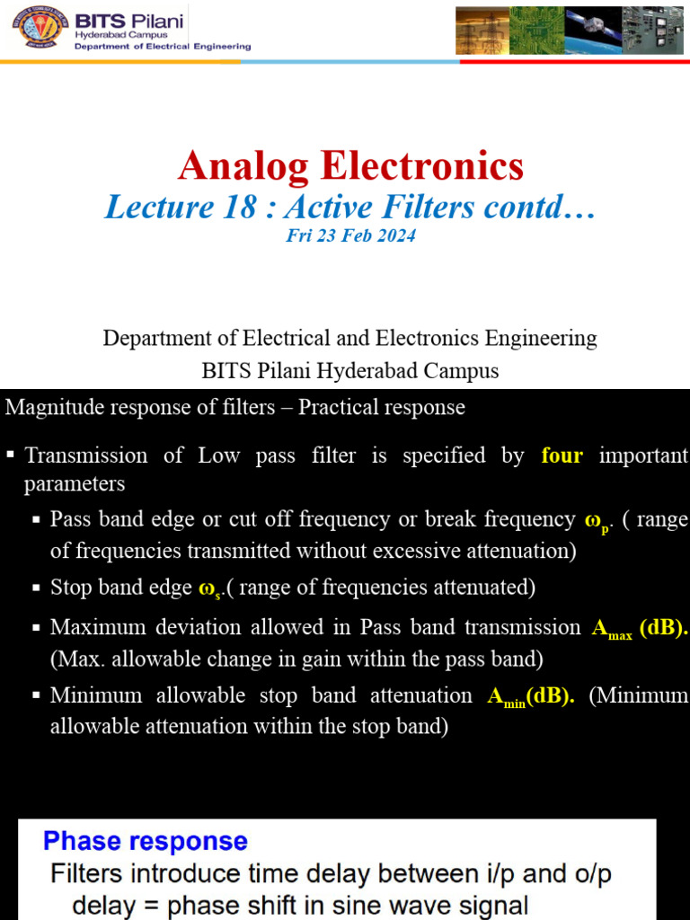 Analog lecture Active Filters 2 | PDF | Filter (Signal Processing) | Electronic Filter