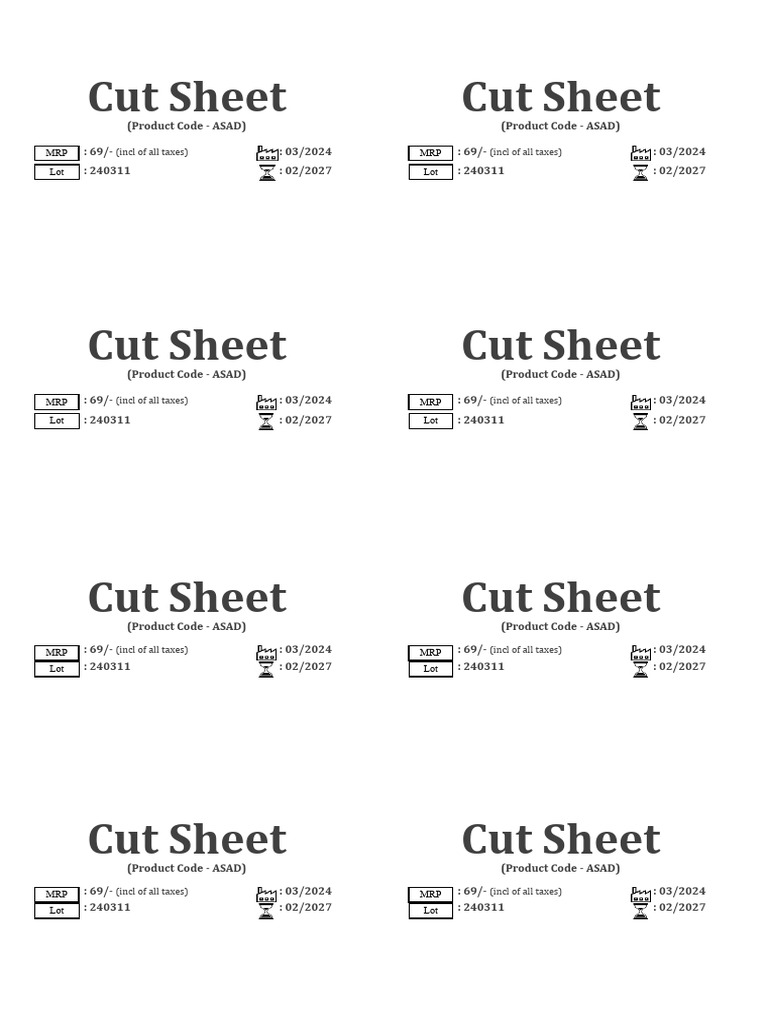 ASAD - Cut Sheet | PDF | Childbirth