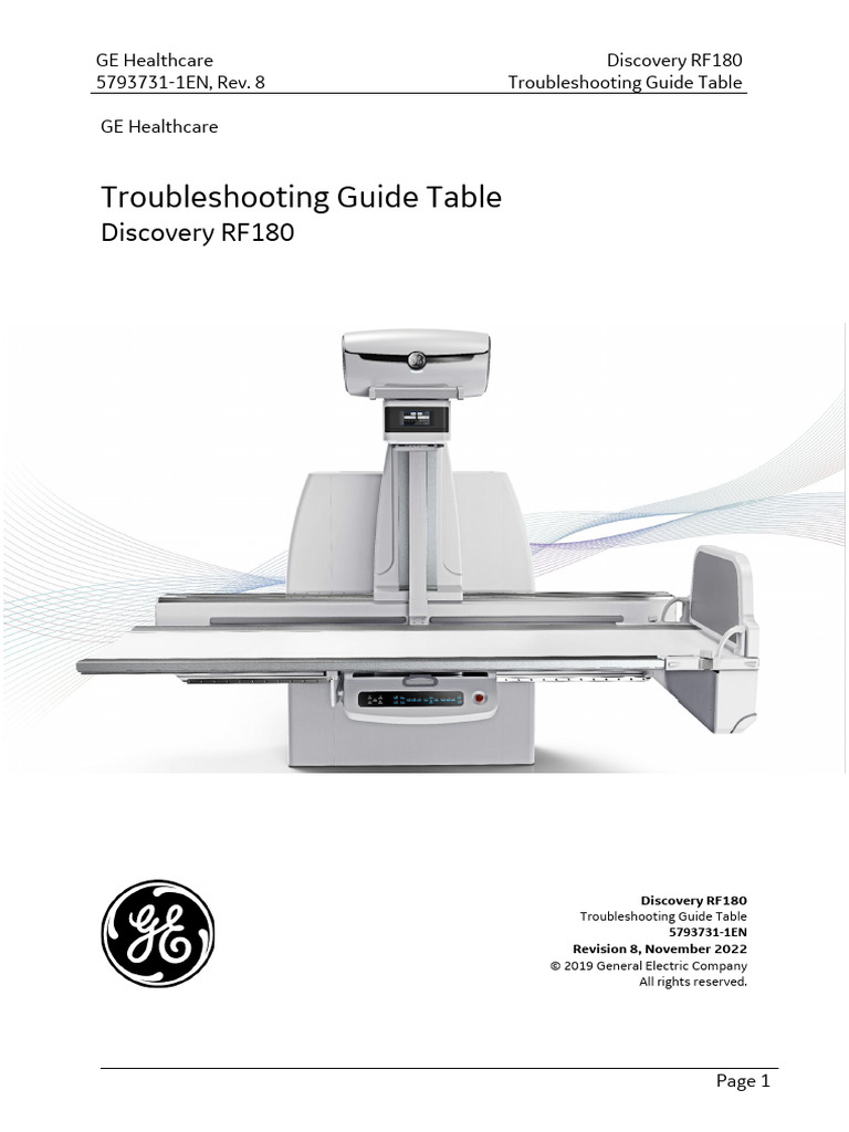 Discovery RF180 Troubleshooting Guide Table - SM - 5793731-1EN - 8 ...