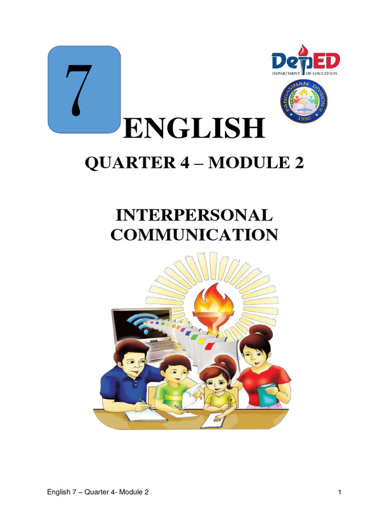 English 7 Q4 Module 2 | PDF | Communication | Nonverbal Communication