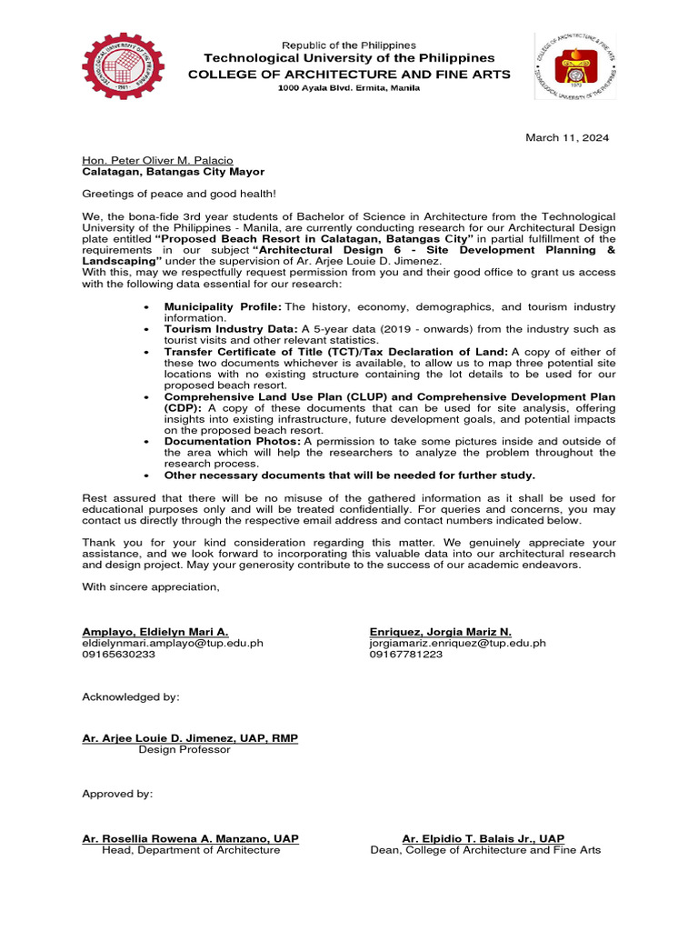 Site Visit Letter Ardes 6 | PDF