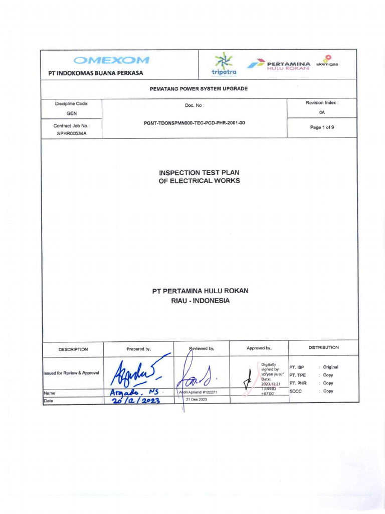 ITP ELECTRICAL (Sign) | Download Free PDF | Specification (Technical ...
