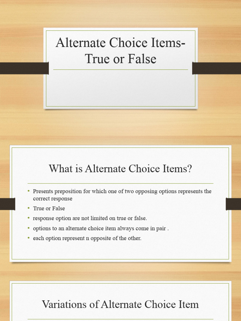 Understanding Alternate Choice Items | PDF | Knowledge | Multiple Choice