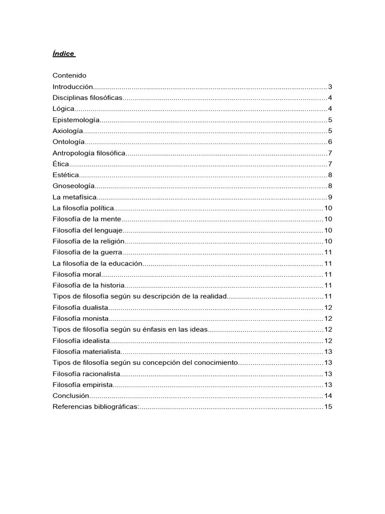 Disciplinas Filosoficas | PDF | Conocimiento | Monismo