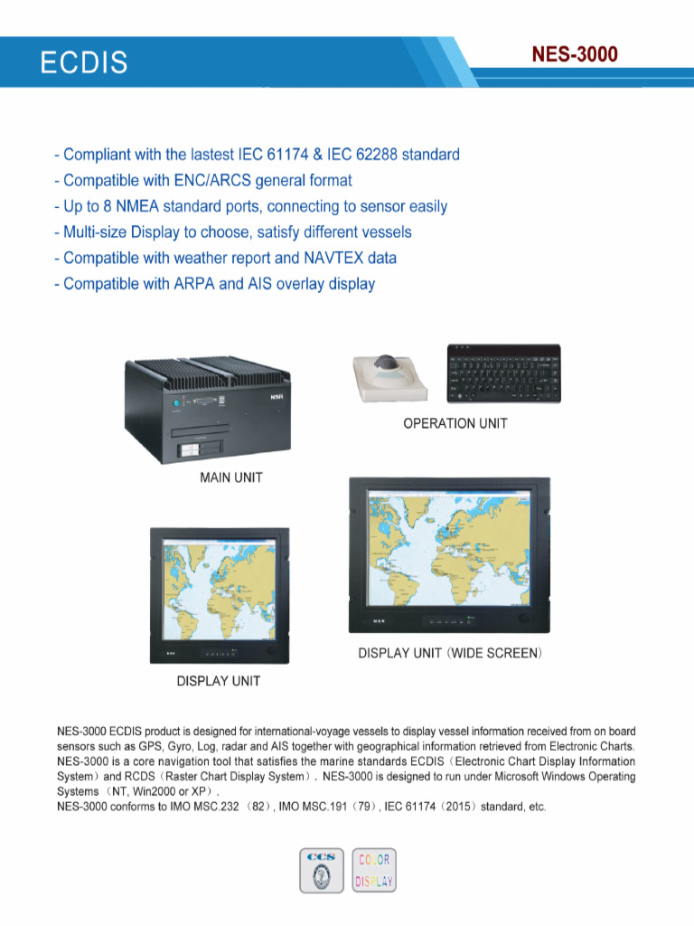 Ecdis NES3000 | PDF