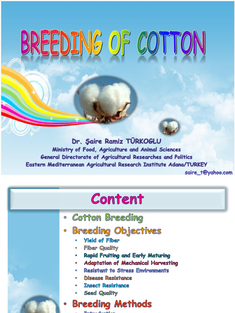 Breeding | PDF | Plant Breeding | Cotton