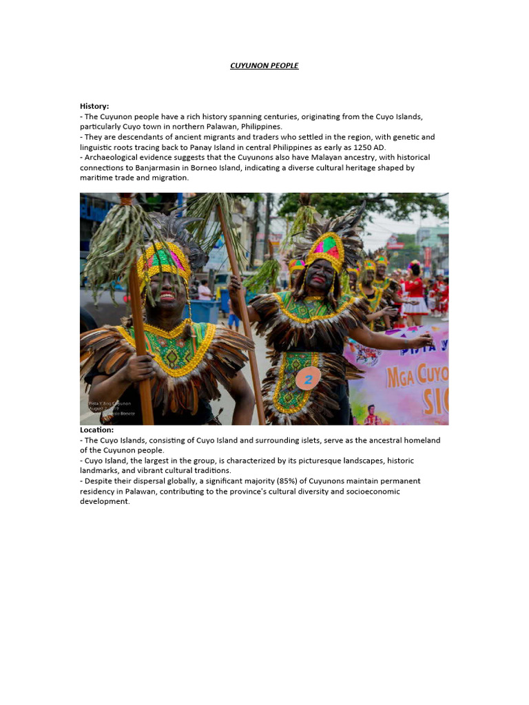 Cuyunon People | Download Free PDF | Ethnicity | Cultural Anthropology