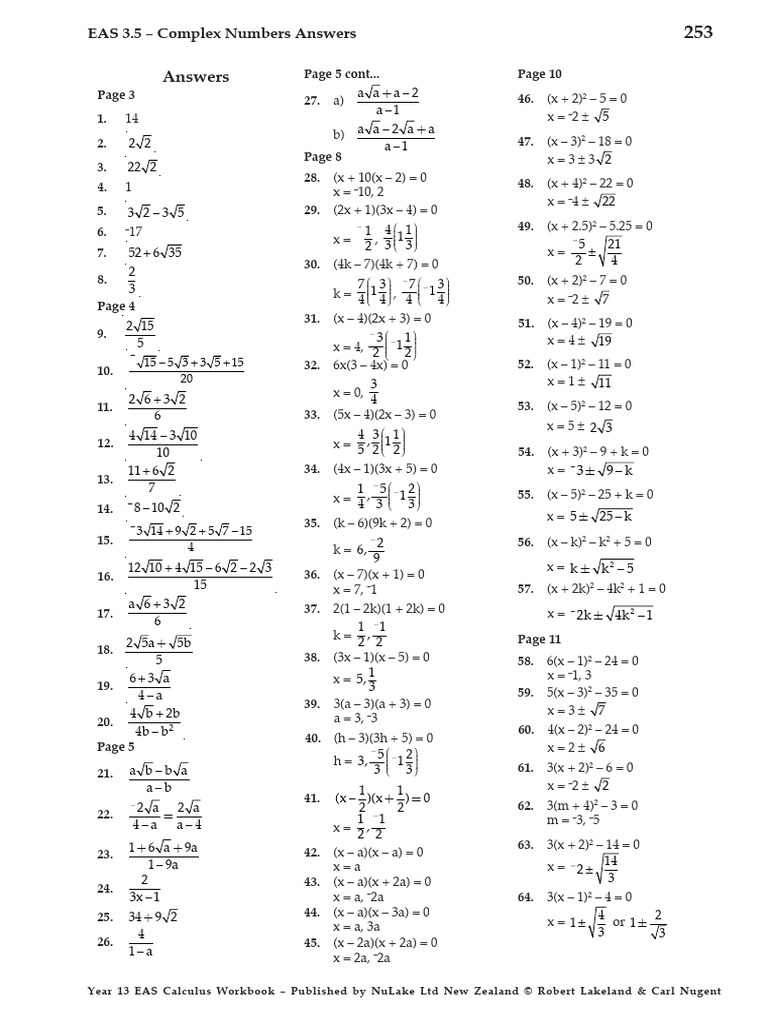 Eas Workbook Ncea 3 Calculus 1421359238 | PDF