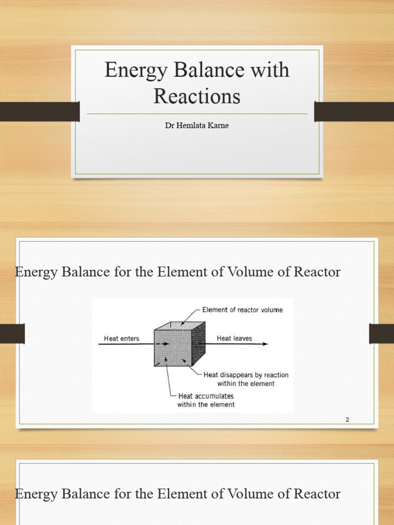 Energy Balance & Heat Reactions | PDF | Chemical Reactions | Physical ...
