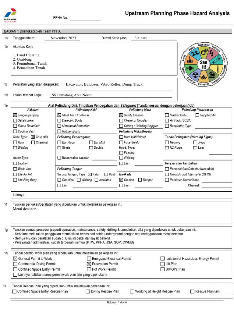 Analisis Bahaya PPHA November 2023 | PDF