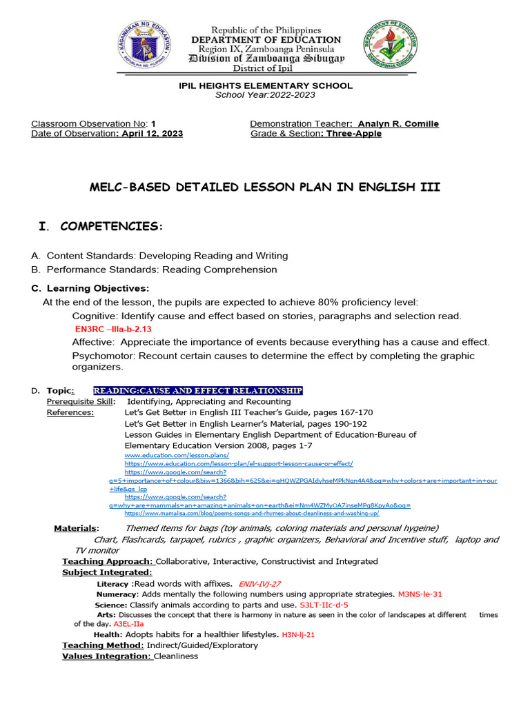 Final-Dlp-For-Cot March 22, 2023 | PDF | Learning | Reading Comprehension