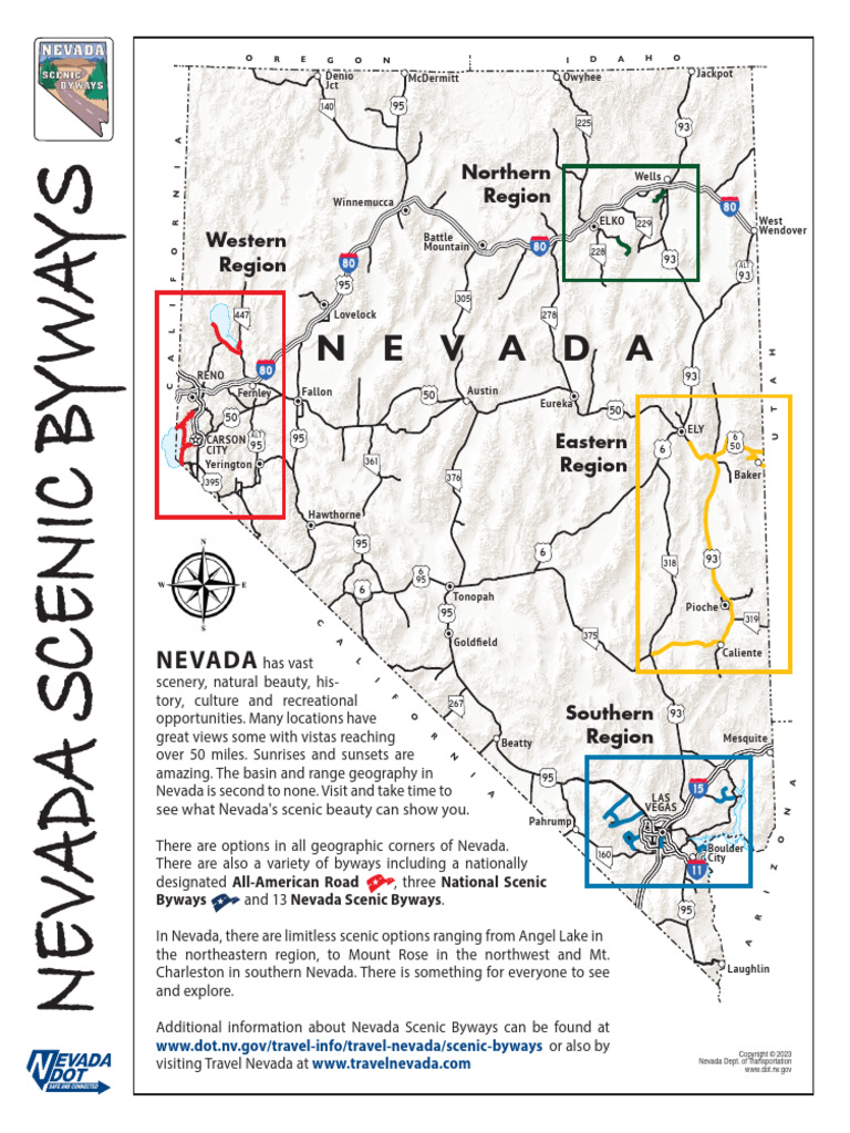 Scenic Byways Map 2023 FIN | PDF | Nevada