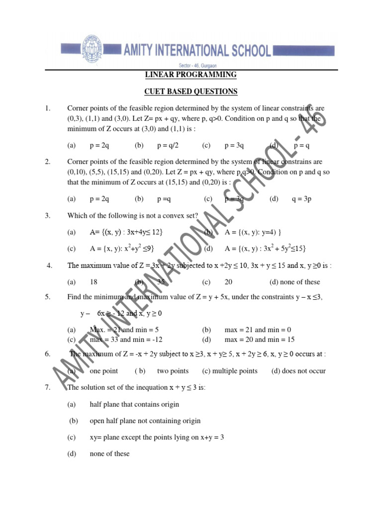 LINEAR PROGRAMMING 1 MARKER | PDF | Systems Analysis | Applied Mathematics