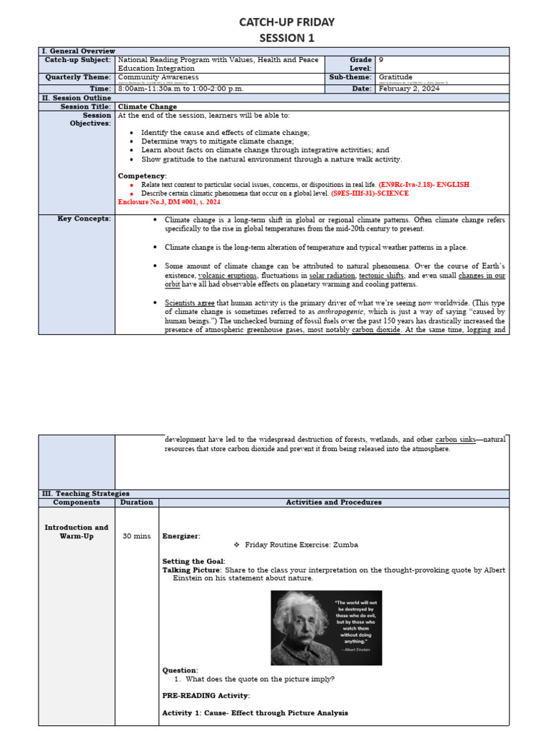 Session 1 Catch Up Friday | PDF | Climate Change | Climate