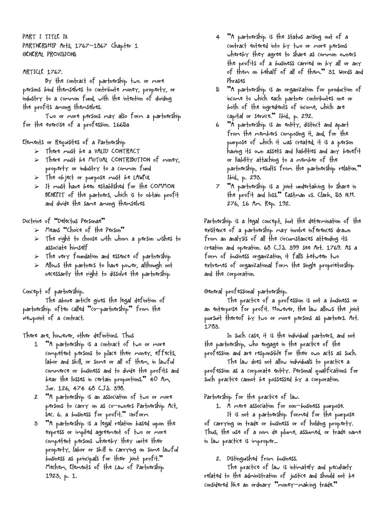 Law 202 | PDF | Partnership | Concurrent Estate