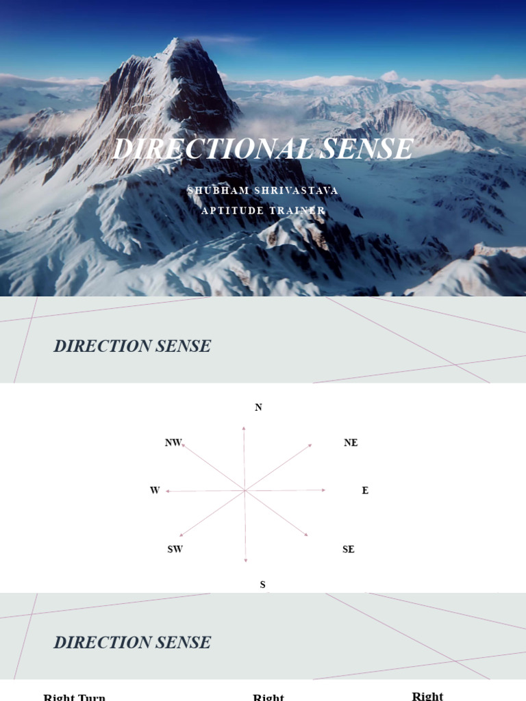 Directional Sense - 3473572 | PDF
