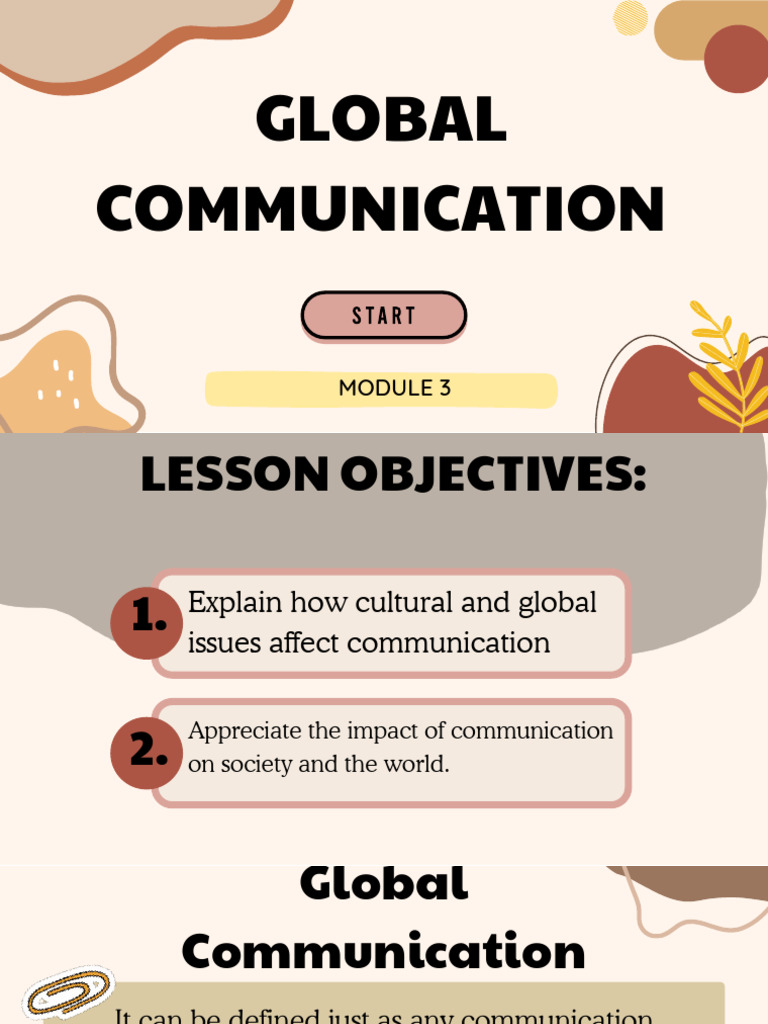 Understanding Global Communication | PDF | Communication | Globalization