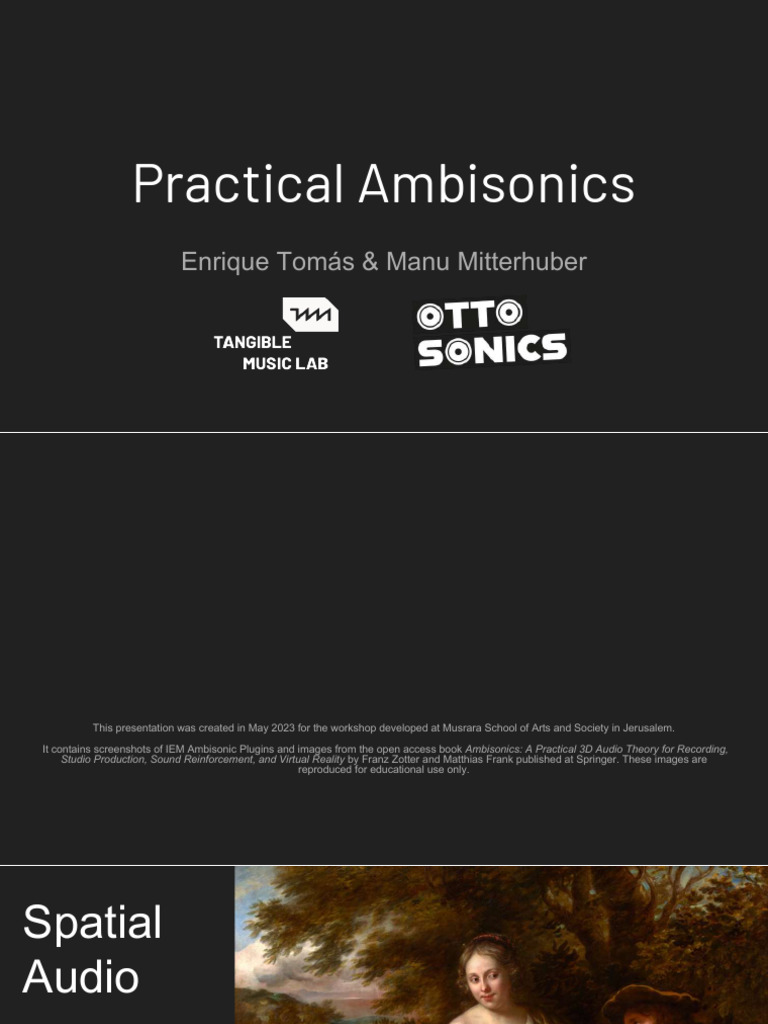 Practical Ambisonics | PDF | Loudspeaker | Electrical Engineering