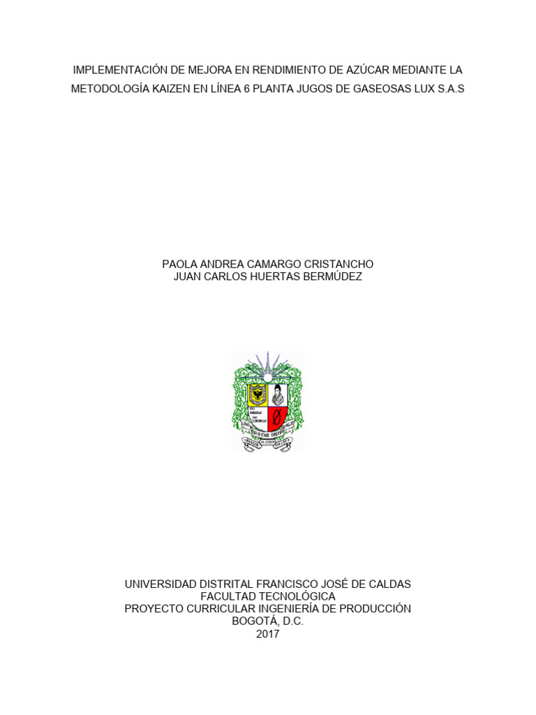 Camargo Cris Tancho Paola Andrea 2017 | PDF | Calidad (comercial) | Business